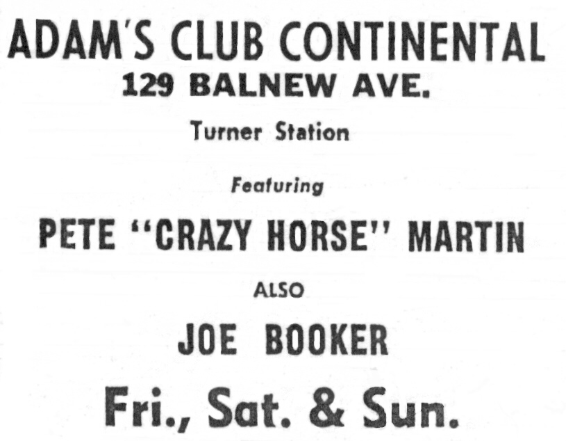 Martin, Pete ‘Crazy Horse’, & His Ponies – Baltimore Entertainment Archive